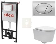 Cenově zvýhodněný závěsný WC set Alca do lehkých stěn / předstěnová montáž+ WC SAT Brevis SIKOASW3