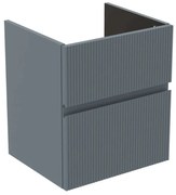 Ideal Standard Finesse - Umyvadlová skříňka, 48x41x54 cm, 2 zásuvky, Ribbed Matt ashblue E3407UQ