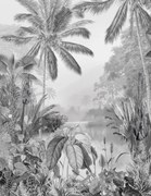 Komar Vliesová fototapeta Lac Tropical Black & White 200 x 280 cm