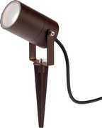 FAN I-AKRON-BRO Venkovní reflektor Akron, corten, na kolíku, 1 x GU10, IP54, 10 x 6 cm - FANEUROPE