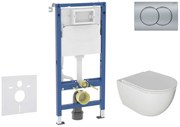 Geberit Duofix - Set předstěnové instalace, klozetu Oudee a sedátka softclose, tlačítko Delta01, matný chrom SANI11CA1125B