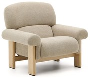 Béžové žinylkové křeslo Nema – Kave Home