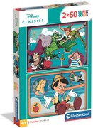 Clementoni - Puzzle 2x60 Disney Klasika