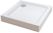 Almagro 80x80x13,5 cm Čtvercová akrylátová sprchová vanička se sifonem