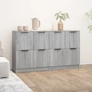 Příborníky 2 ks šedé sonoma 60 x 30 x 70 cm kompozitní dřevo 3115810