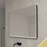 Comodo Zrcadlo ve zlatém kovovém rámu s LED osvětlením po obvodu Nikoletta LED 14 GOLD Typ: bez vypínače, Rozměry (cm): 60x65 - (Nikoletta LED 14/60 GOLD)