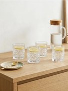 Sinsay - Sklenice s reliéfním vzorem 4 pack - clear