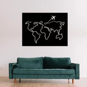 dřevo života Dřevěná mapa světa CESTA Zvolte barvu dekoru: Černá, Velikost map: 60x44