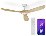 Klarstein Stropní ventilátor Bahama Breeze Smart, lopatky rotoru z masivního dřeva, dálkové ovládání + ovládání pomocí aplikace
