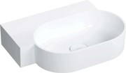 OMNIRES Ovo M+ - Umyvadlo 56x39 cm, bez přepadu, bez otvoru pro baterii, levé, bílá OVO555UWLBP