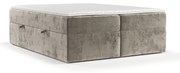Světle hnědá boxspring postel s úložným prostorem 160x200 cm Yoko – Maison de Rêve