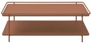 Kovový konferenční stolek v terakotové barvě 55x110 cm Yuba – Unique Furniture