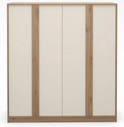 Šatní skříň v dekoru dubu v krémovo-přírodní barvě 180x197,5x53 cm Dennis – Marckeric