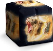 Sablio Taburet Cube Lev art - 50x50x50 cm