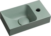 Sapho Small - Umývátko Piccolino 31x17 cm, bez přepadu, otvor pro baterii, matná zelená PK30523