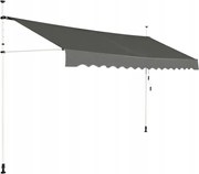 Terasová skládací balkonová markýza bez vrtání 2-3 x 3,5 m