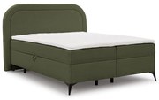 Zelená boxspring postel s úložným prostorem 200x200 cm Ornes – Ropez