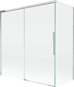Mexen Rox, 2-křídlová posuvná vanová zástěna 150 + 70 x 150 cm, 8mm čiré sklo, chromový profil, 8C9-150-070-01-00