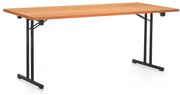 Skládací stůl 180 x 80 cm, černá podnož, buk