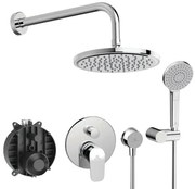 Ideal Standard CeraFlex - Sprchový set s baterií pod omítku, s tělesem, 3 proudy, průměr 20 cm, chrom BC447AA