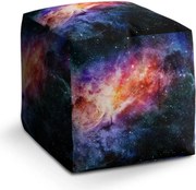 Sablio Taburet Cube Vesmírná záře - 50x50x50 cm