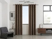 Zatemňovací závěs LOOM VELVET 140x250 cm, hnědý Zavěšení: Kovové kroužky