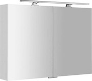 Sapho Mirró - Zrcadlová skříňka s LED osvětlením 100x70x16 cm, 2x dvířka, bílá MC100-0030