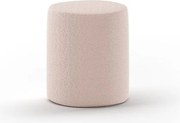 Světle růžový dětský puf z textilie bouclé MOON – Vipack