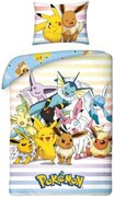 Bavlněné ložní povlečení Pokémoni - Pikachu a Eevee - 100% bavlna - 70 x 90 cm + 140 x 200 cm