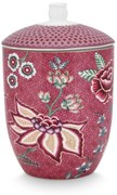 Pip Studio Flower Festival dóza 1,5l, tmavě růžová (skladovací dóza 1500ml)