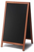 Dřevěné áčko s křídovou tabulí 68 x 120 cm, světle hnědá
