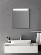 Zrcadlo na zeď chodbu do pokoje ložnice předsíně koupelny LUNA - 60 x 70 cm s LED podsvíceným pruhem 902-005