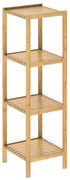 Casaria Bambusový regál 4 police 110 x 33 x 33 cm 107917