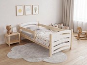 Dětská postel MELA 80 x 160 cm bílá/borovice Rošt: Bez roštu, Matrace: Matrace EASYSOFT 8 cm