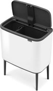 Bílý dotykový ocelový odpadkový koš na tříděný odpad 11+23 l Bo Touch Bin – Brabantia