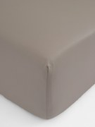 MK Lůžkoviny Saténové prostěradlo Diana 140 × 200 cm - šedohnědá