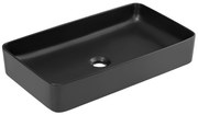 Comad Keramické umyvadlo na desku UM-6275 SLIM 60, černá mat