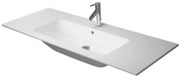 Duravit ME by Starck - Umyvadlo nábytkové 123x49 cm, bez otvoru pro baterii, s WonderGliss, alpská bílá 23361200601