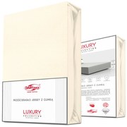 ELASTICKÉ JERSEY PROSTĚRADLO 200X220 CM, VÝŠKA 30 CM KRÉMOVÁ