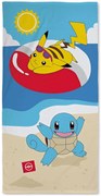 Plážová osuška Pokémoni - Pikachu a Squirtle