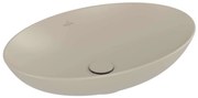 Villeroy & Boch Loop&Friends - Umyvadlo na desku, 62x42 cm, s přepadem, CeramicPlus, Almond 4A4800AM
