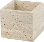 Béžový kamenný koupelnový organizér na vatové tampony Travertine – Mette Ditmer Denmark