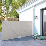 vidaXL Skládací zástěna na terasu 300 x 150 cm [44572] Barva: krémová