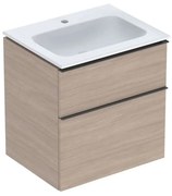 Geberit iCon - Skříňka s umyvadlem, 60x48x63 cm, 2 zásuvky, KeraTect, dub 502.331.JH.1