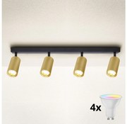 Brilagi - LED Stmívat. bodové svítidlo SELE GOLDEN 4xGU10/6,5W/230V černá/zlatá