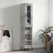 Skříň highboard betonově šedá 34,5x34x180 cm kompozitní dřevo