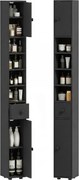 kleankin Slim Bathroom Cabinet, Tall Toilet Cupboard with Drawer and 4 Open Shelves, Space-Saving Bathroom & Living Room Storage, 8 x 8 x 71 in (20 x