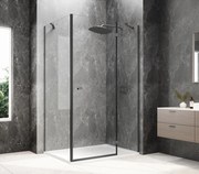 Polysan Polysan, GLOBE GUN METAL obdélníková sprchová zástěna 1100x1000mm, čiré sklo, pravé, GB1011-3415RGM