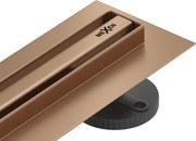 Mexen Flat 360° Slim obvodový odtok otočný 80 cm, kartáčovaná měď - 1C41080