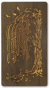 Li-Go "Vrba" světelný obraz 230V 55x100cm provedení povrchu: dub světlý